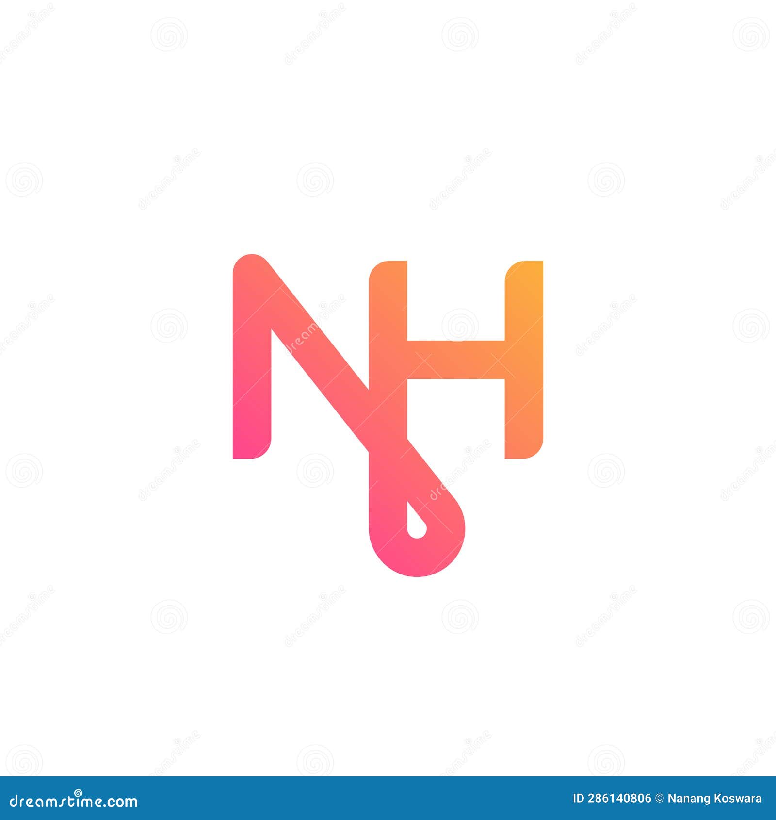 NH Letter Logo Design, NH Monogram Initials Letter Logo Concept ...