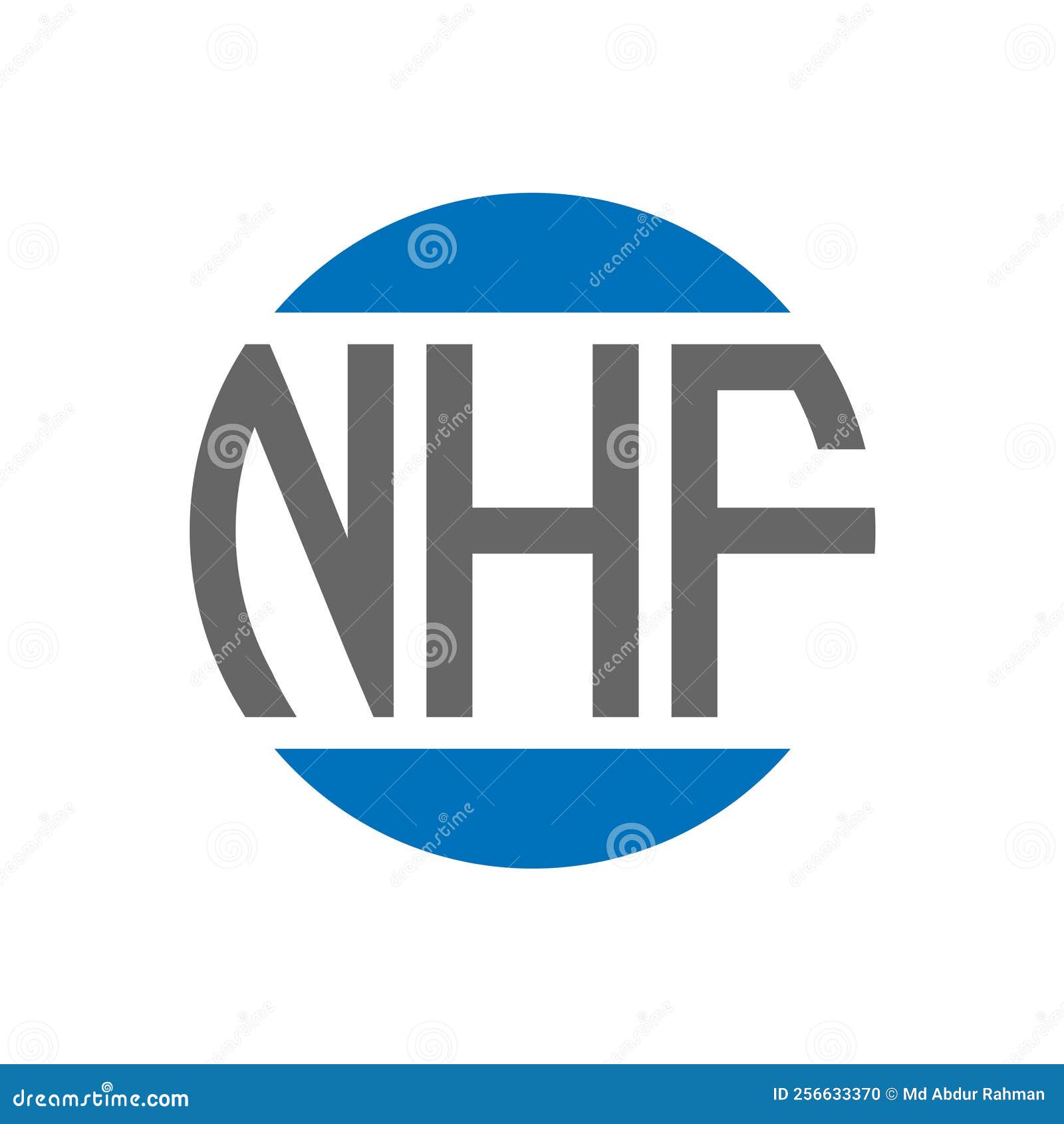 NHF Letter Logo Design on White Background. NHF Creative Initials ...