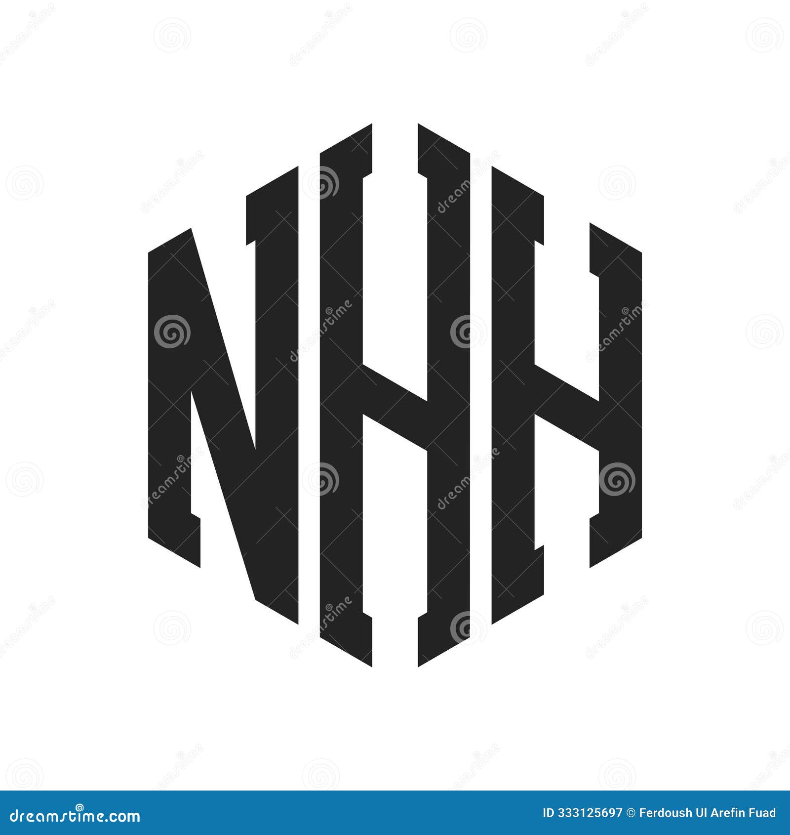 NHH Logo Design. Initial Letter NHH Monogram Logo Using Hexagon Shape ...