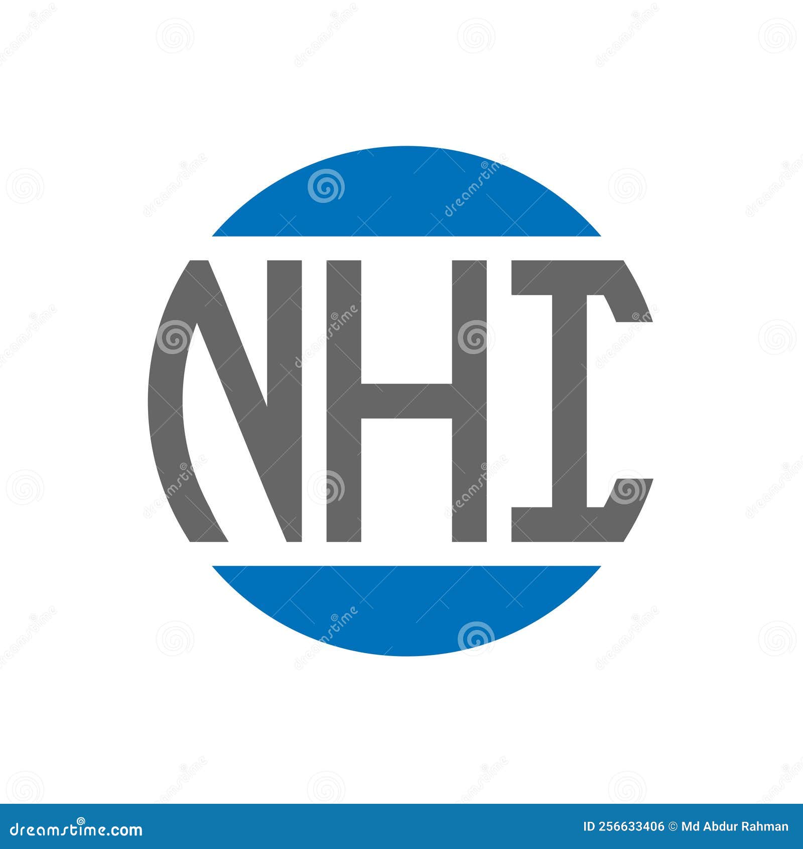 NHI Letter Logo Design On White Background. NHI Creative Initials ...