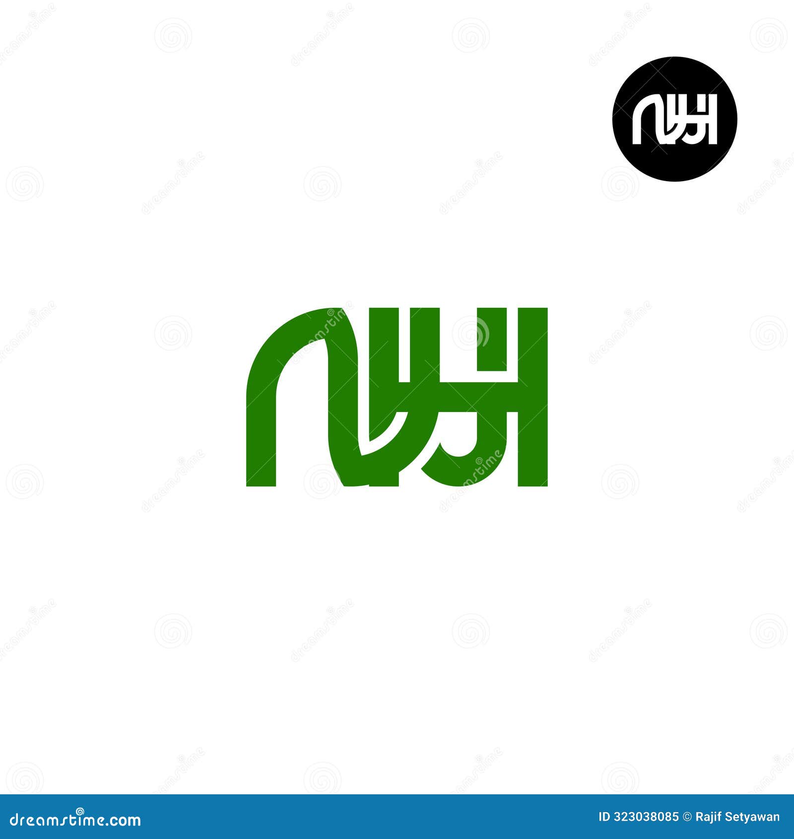 NHJ Logo Letter Monogram Design Stock Vector - Illustration of modern ...