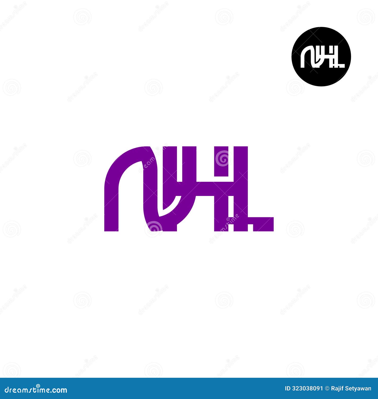 NHL Logo Letter Monogram Design Stock Vector - Illustration of venture ...