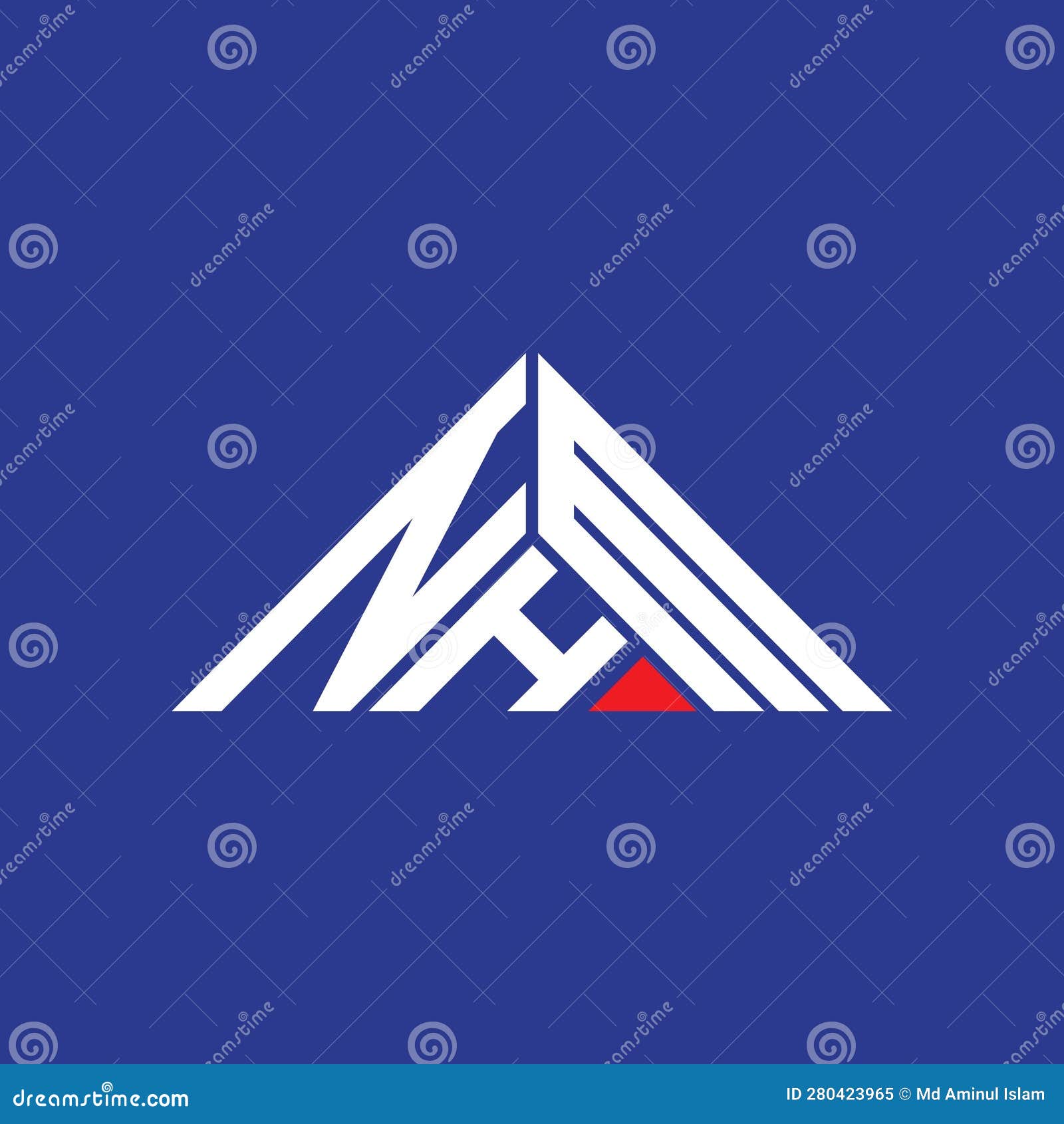 NHM Letter Logo Creative Design with Vector Graphic, NHM Simple and ...