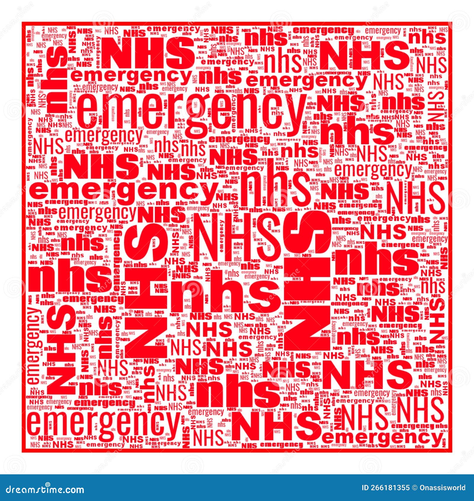 NHS Emergency Text Header Background Illustration Stock Illustration ...