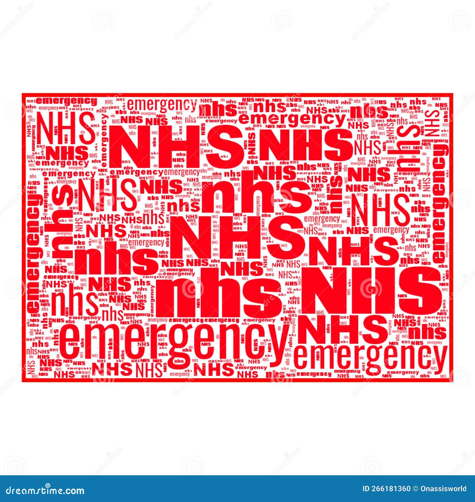 NHS Emergency Text Header Background Illustration Stock Illustration ...