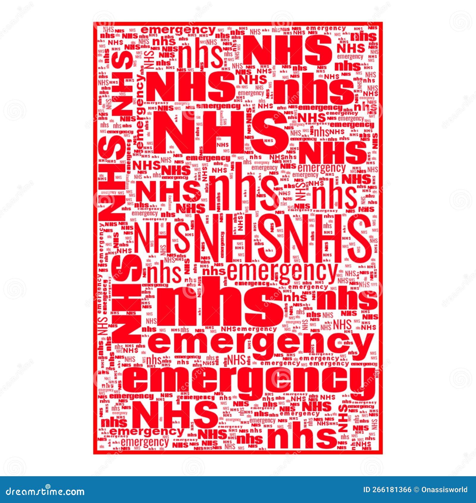 NHS Emergency Text Header Background Illustration Stock Illustration ...