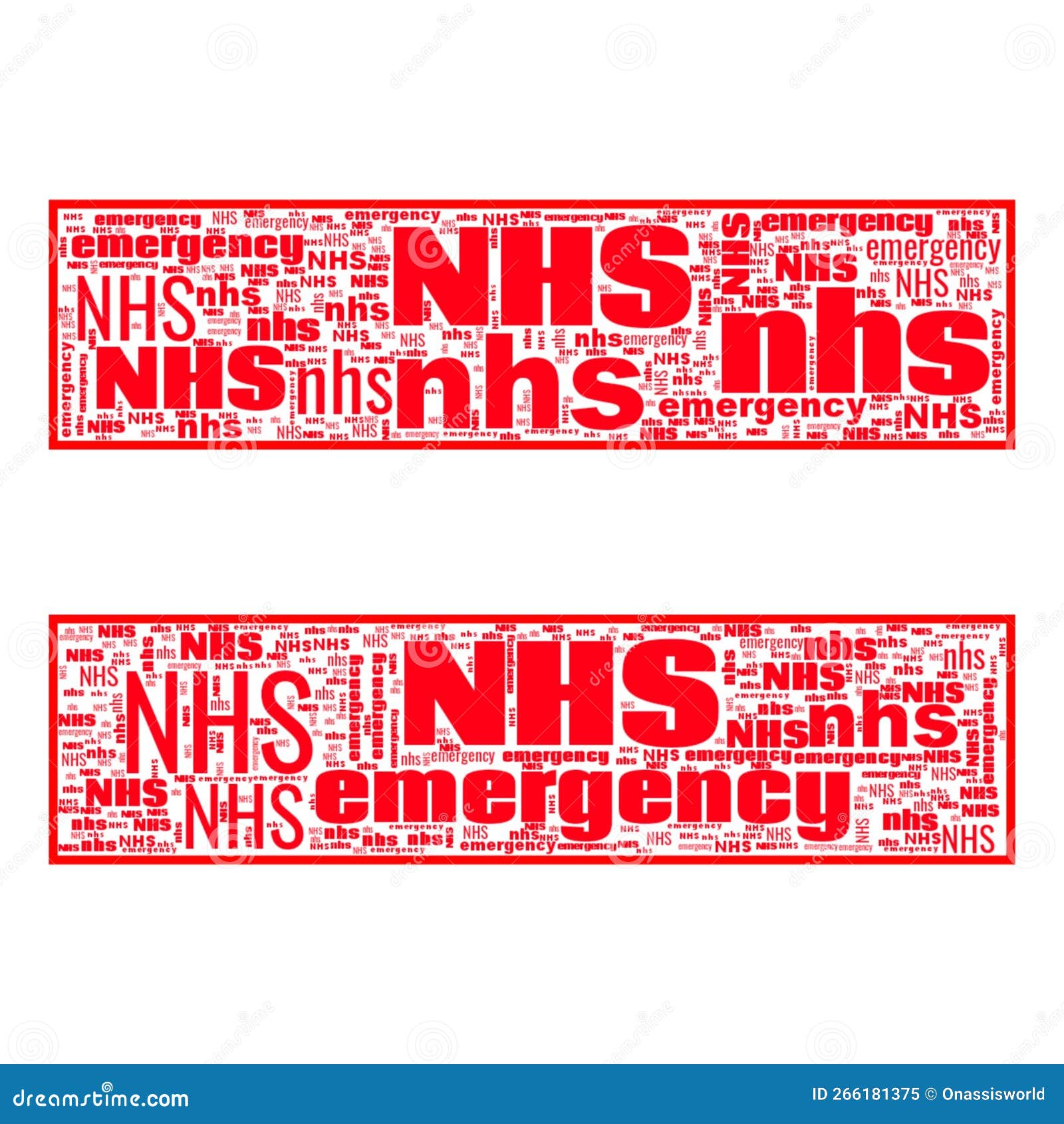 NHS Emergency Text Header Background Illustration Stock Illustration ...
