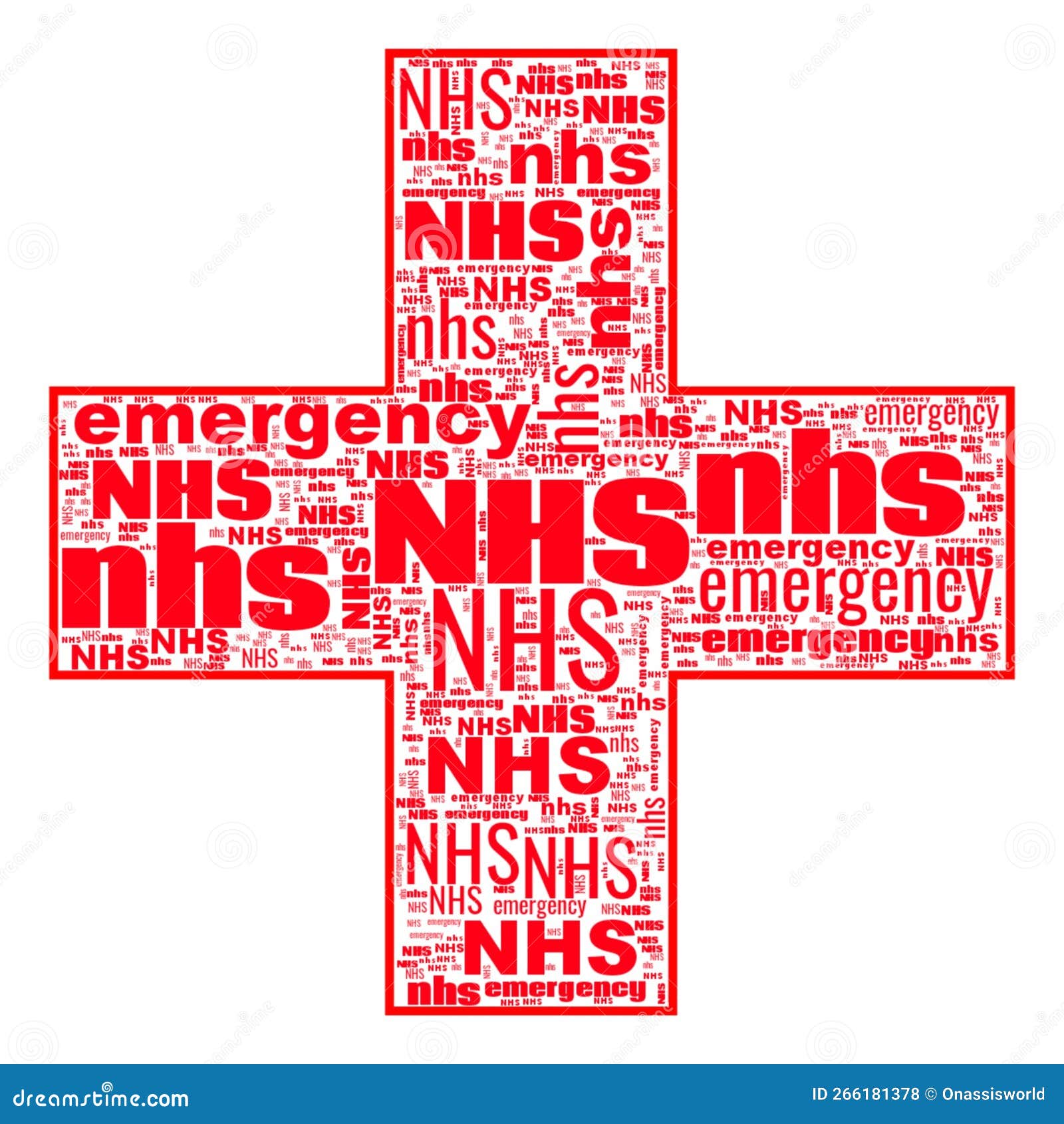 NHS Emergency Text Header Background Illustration Stock Illustration ...