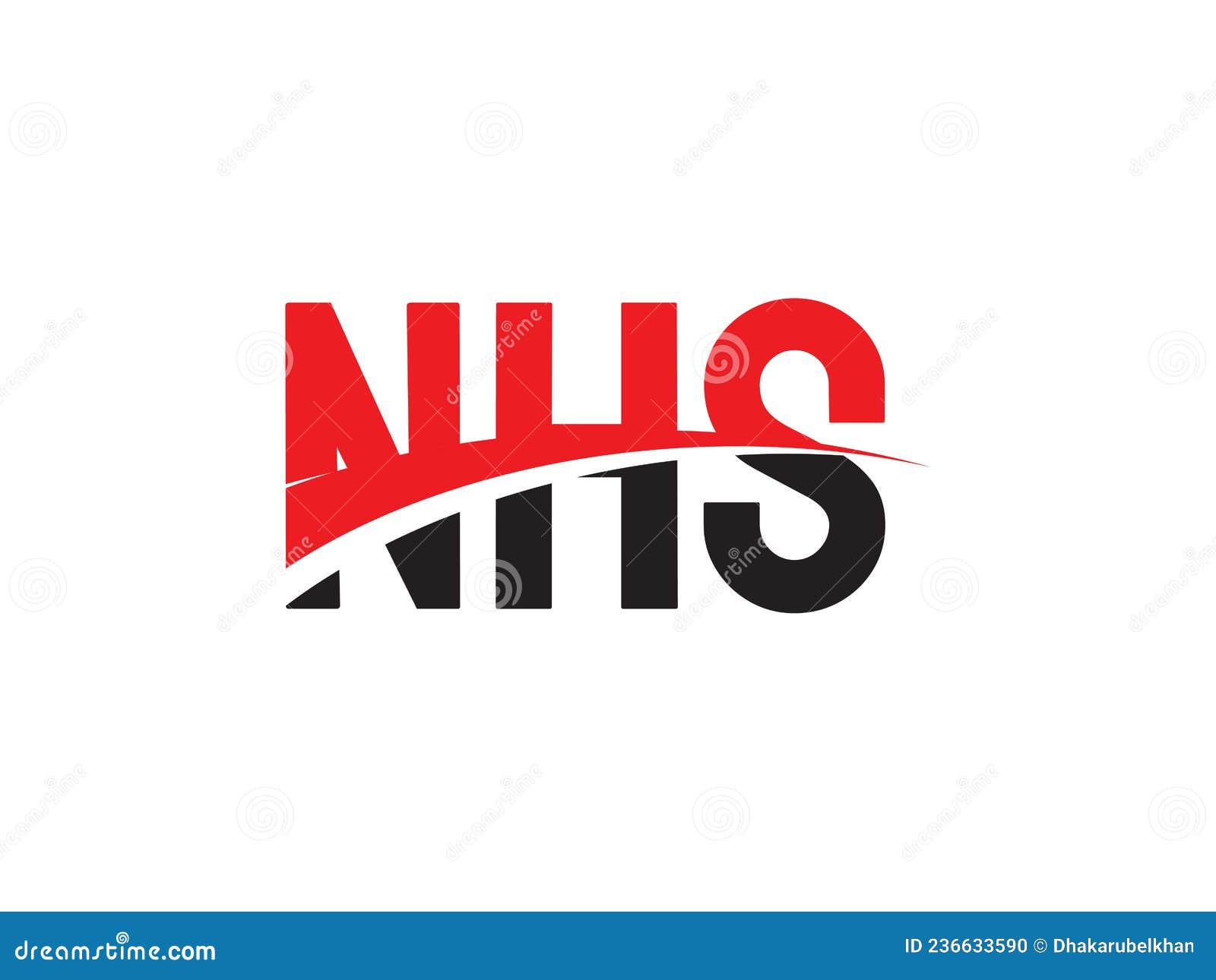 NHS Letter Initial Logo Design Vector Illustration Stock Vector ...