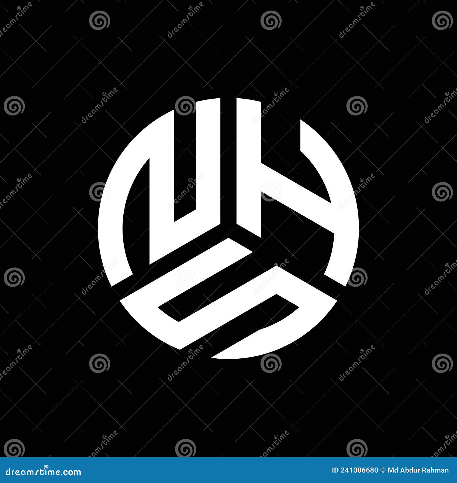 NHS Letter Logo Design on Black Background. NHS Creative Initials ...