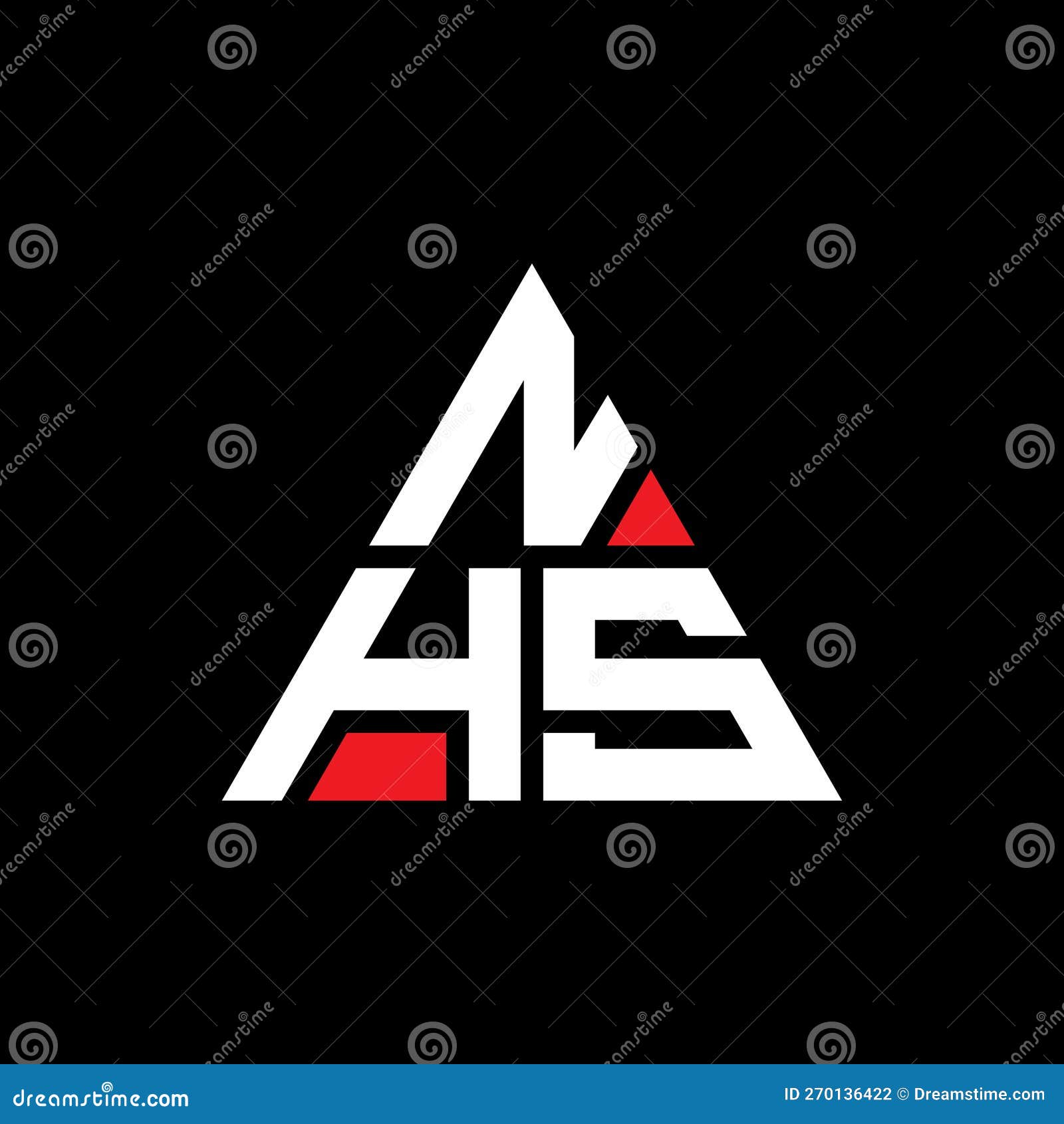 NHS Triangle Letter Logo Design with Triangle Shape. NHS Triangle Logo ...