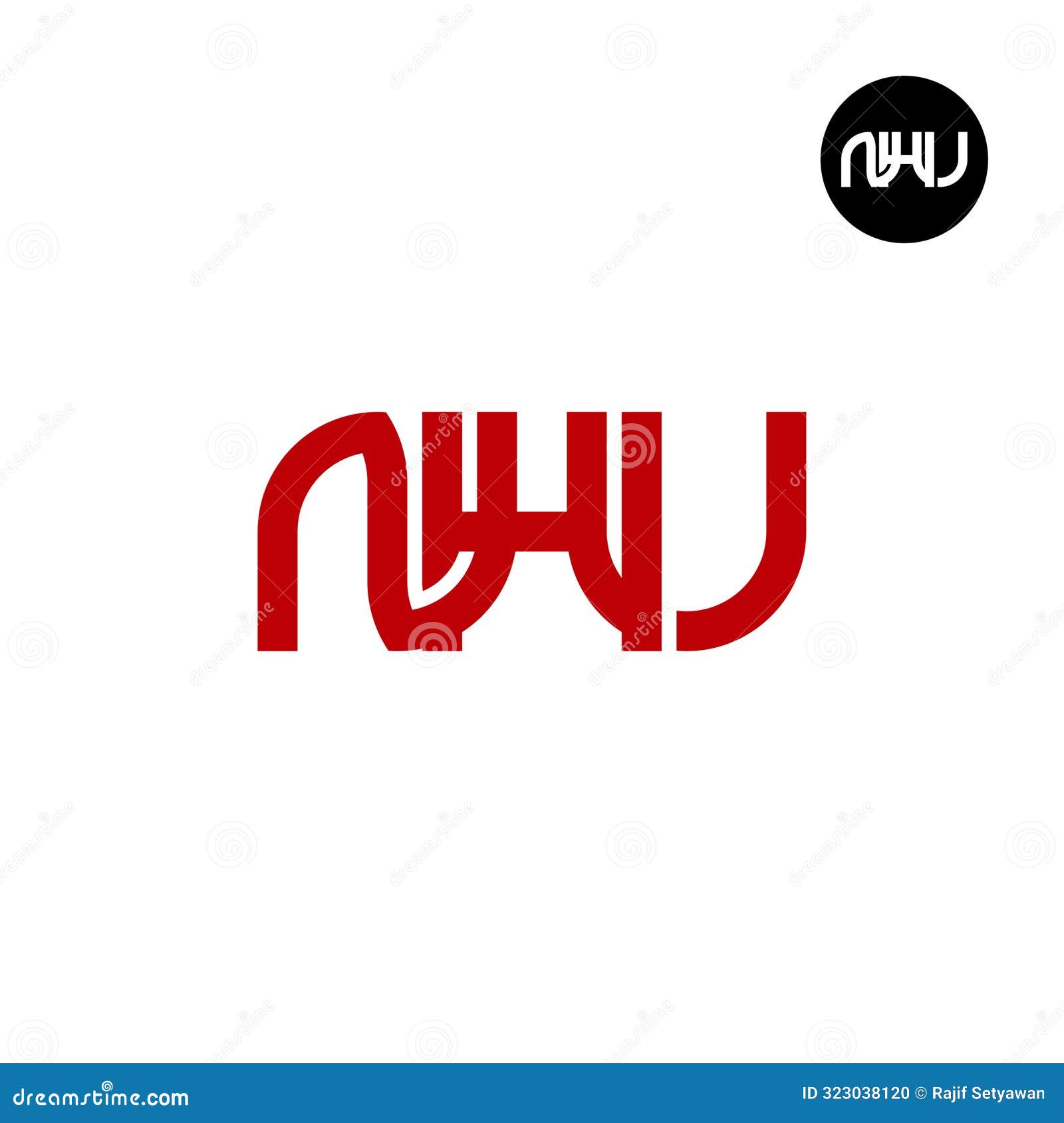 NHU Logo Letter Monogram Design Stock Vector - Illustration of ...
