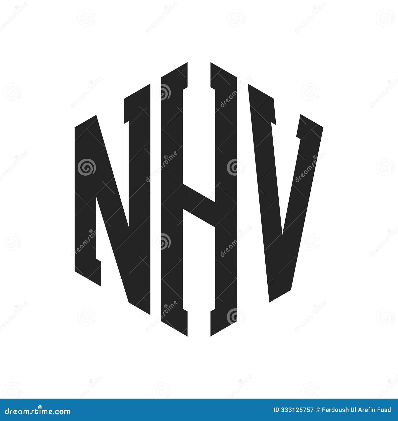 NHV Logo Design. Initial Letter NHV Monogram Logo Using Hexagon Shape ...