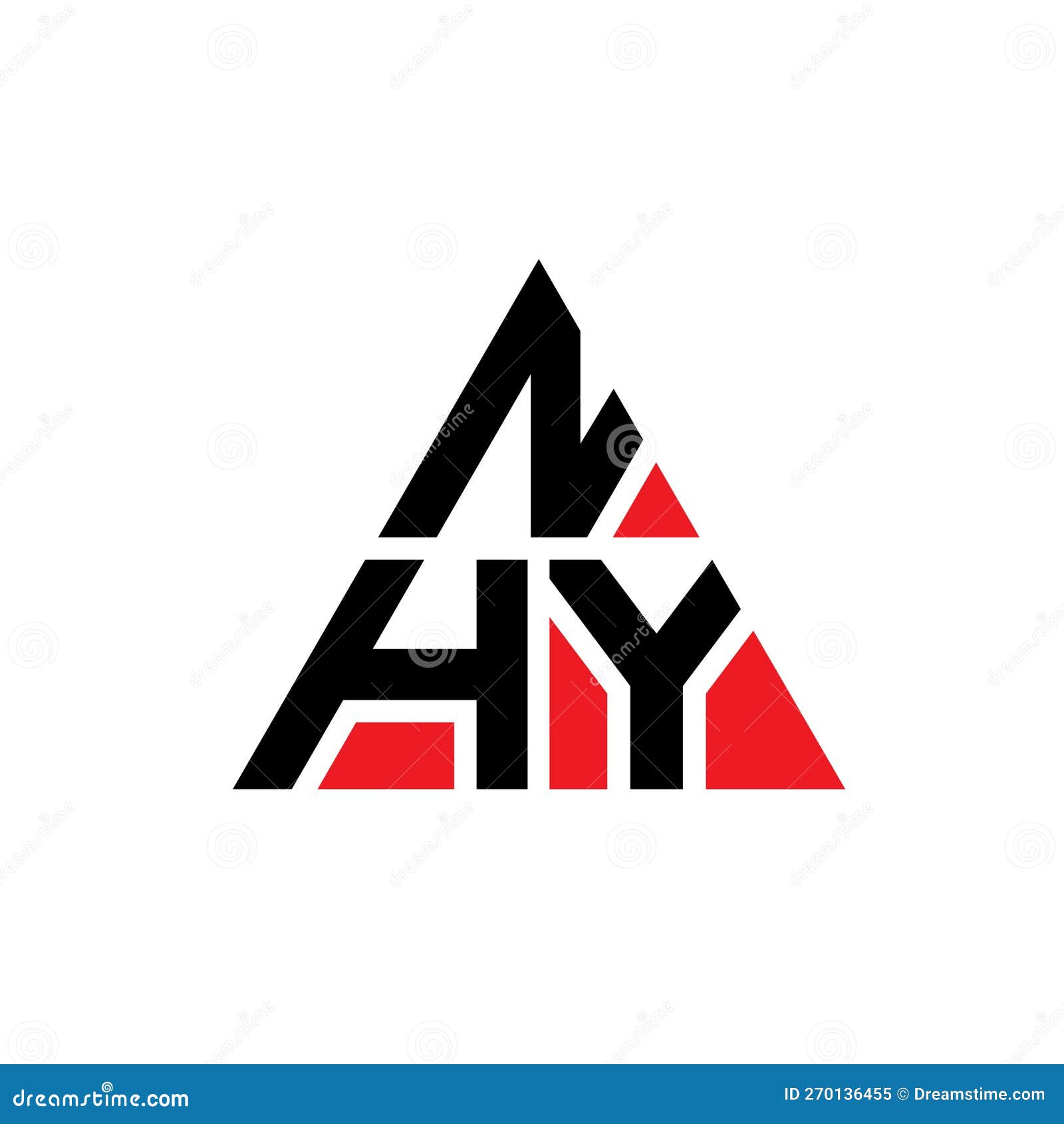 NHY Triangle Letter Logo Design with Triangle Shape. NHY Triangle Logo ...