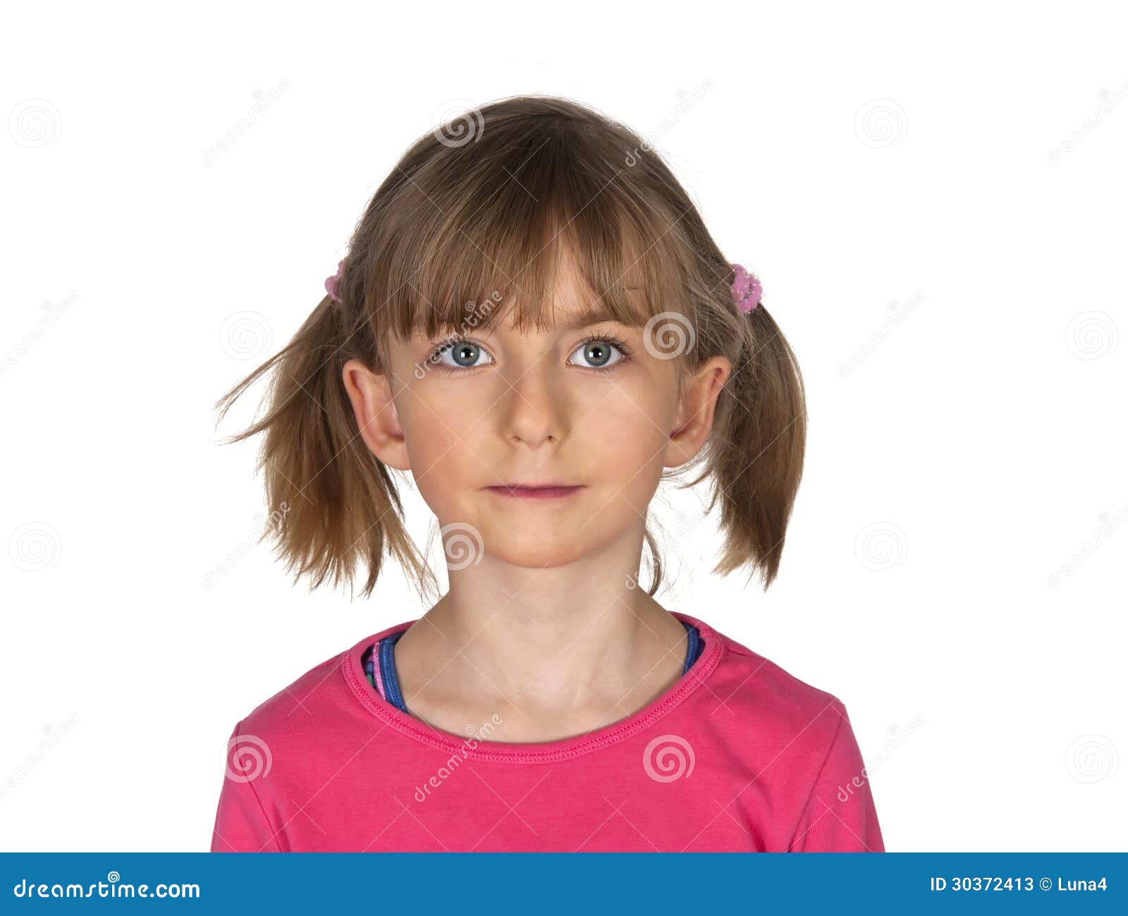 Niña con dos coletas imagen de archivo. Imagen de muchacha - 30372413