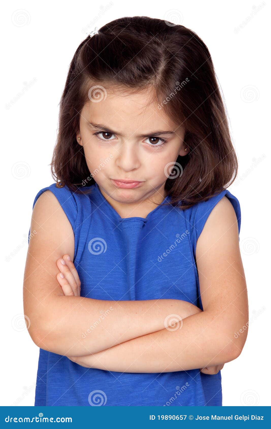 Niña enojada imagen de archivo. Imagen de estropeado - 19890657