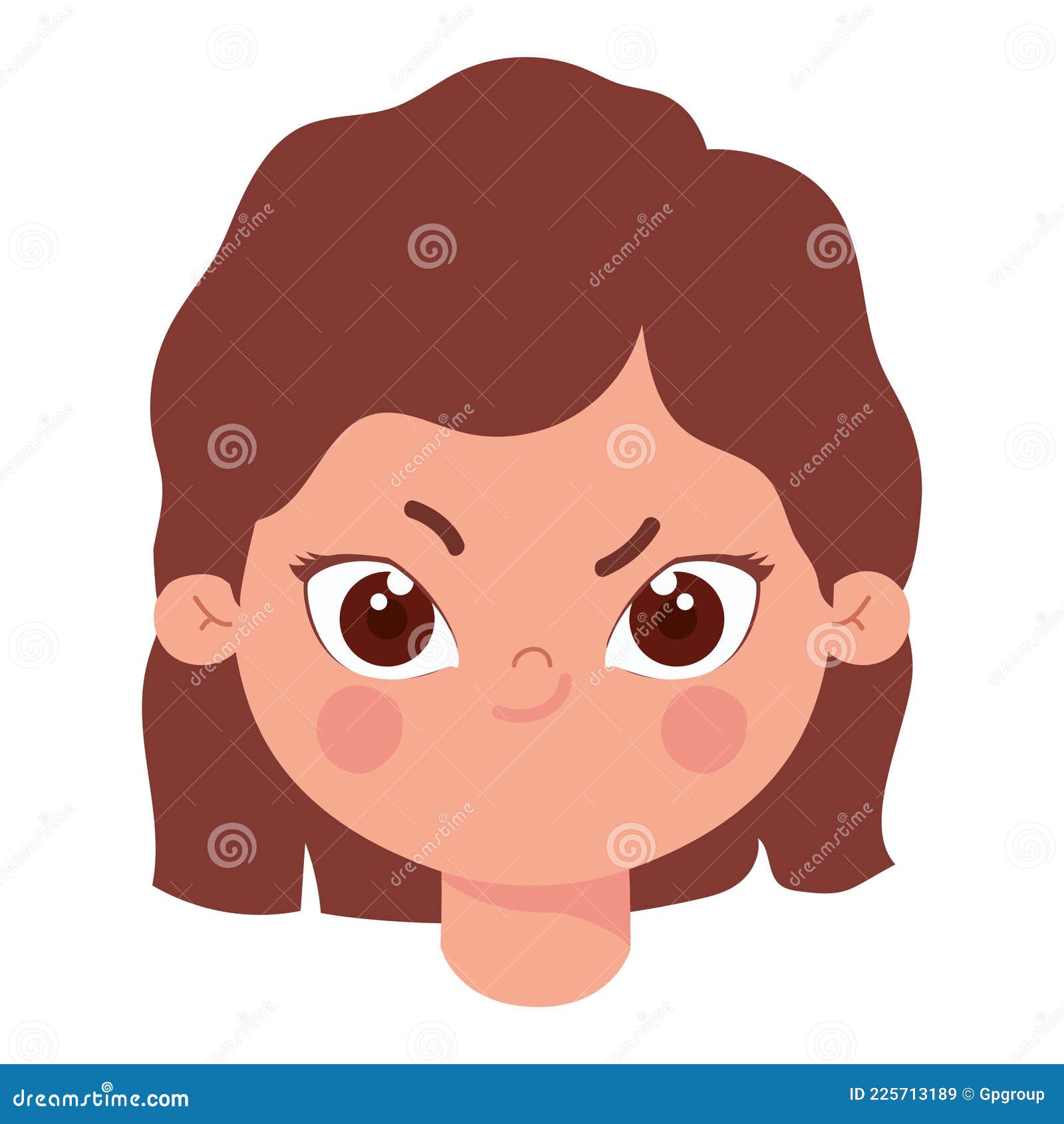 Niña valiente ilustración del vector. Ilustración de aislado - 225713189