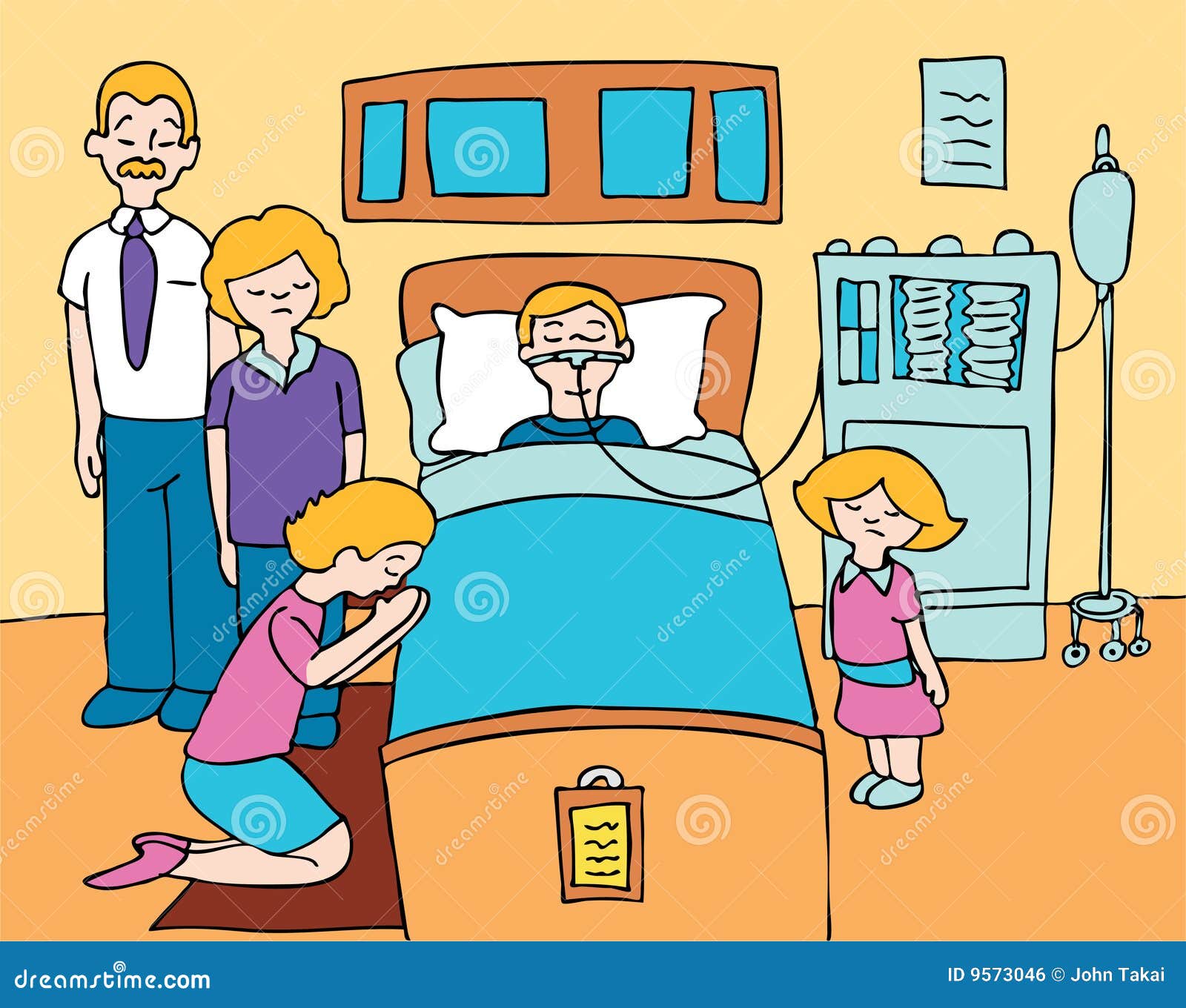 Niño de la coma ilustración del vector. Ilustración de hospital - 9573046