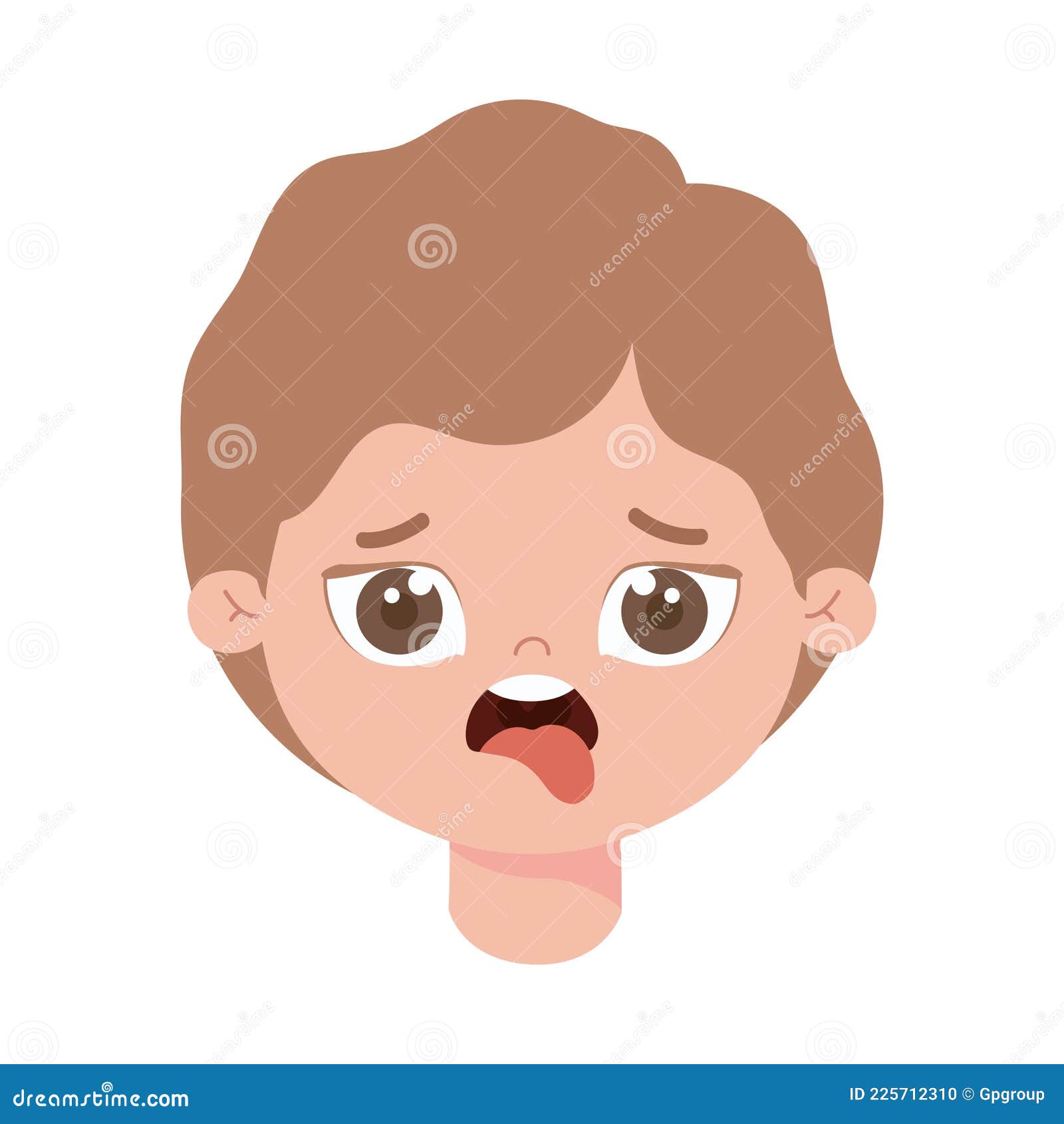 Niño macho con asco ilustración del vector. Ilustración de expresivo ...