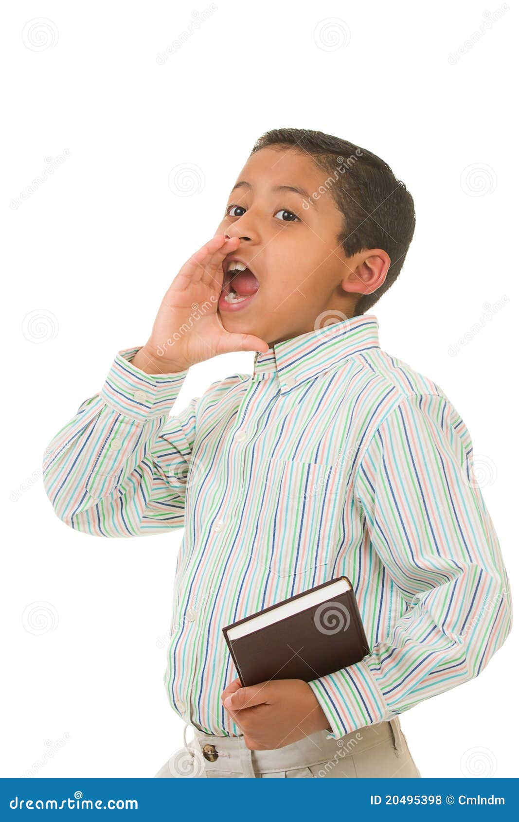 Niño Que Predica Con Voz Ruidosa Foto de archivo - Imagen de ...