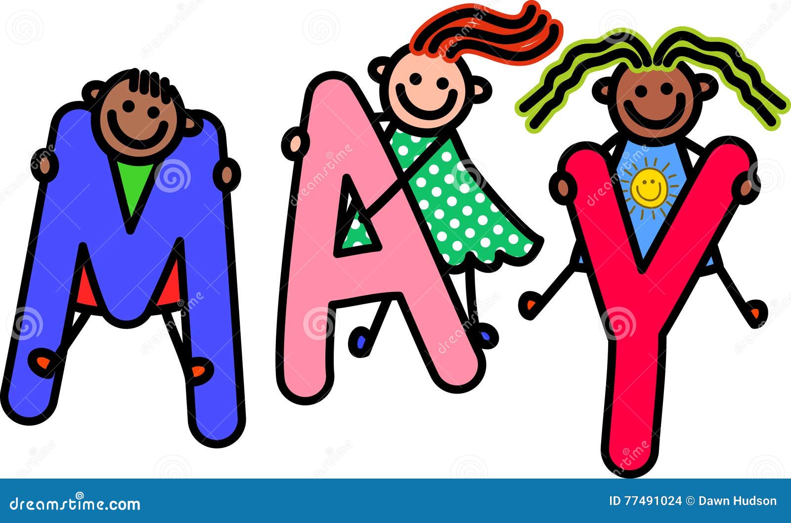 Niños de mayo stock de ilustración. Ilustración de kindergarten - 77491024