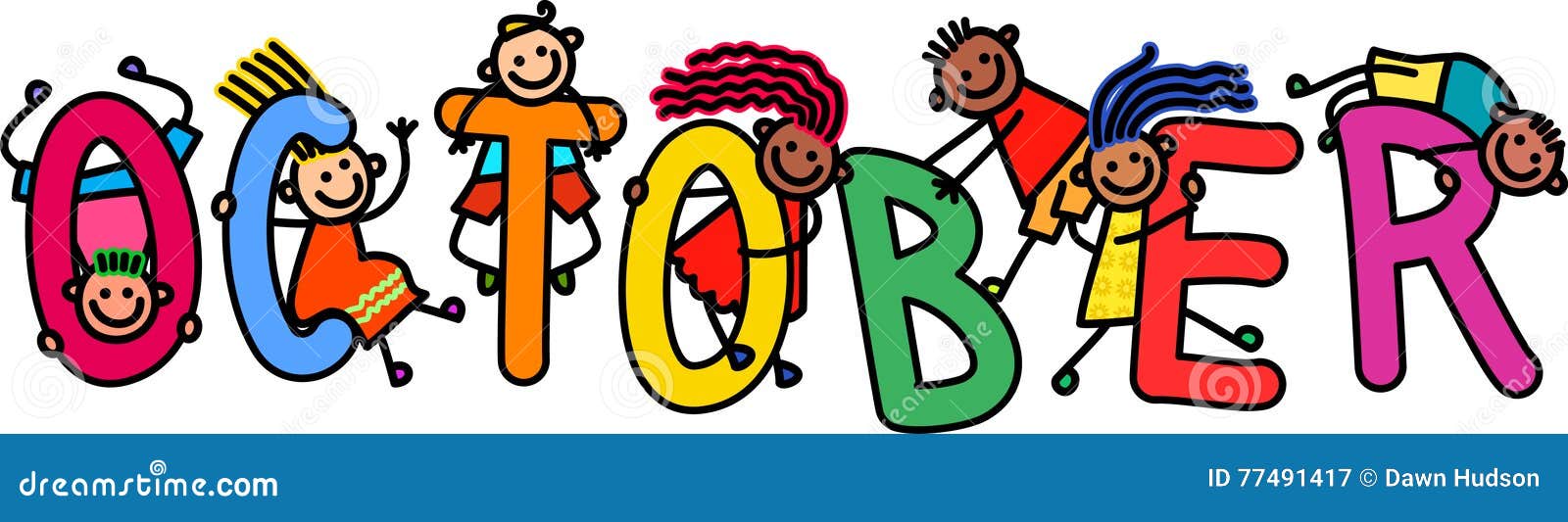 Niños de octubre stock de ilustración. Ilustración de infantes - 77491417