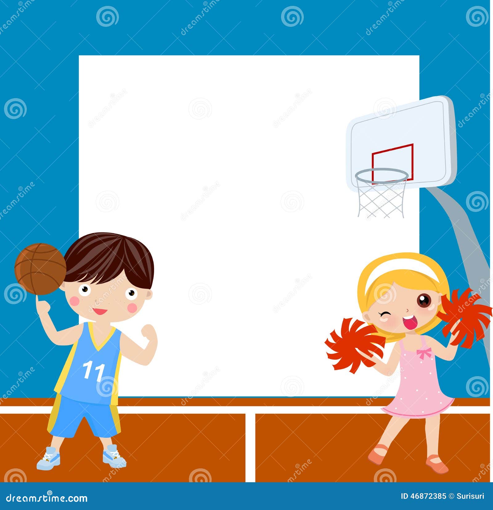 Niños y marco del deporte ilustración del vector. Ilustración de ...