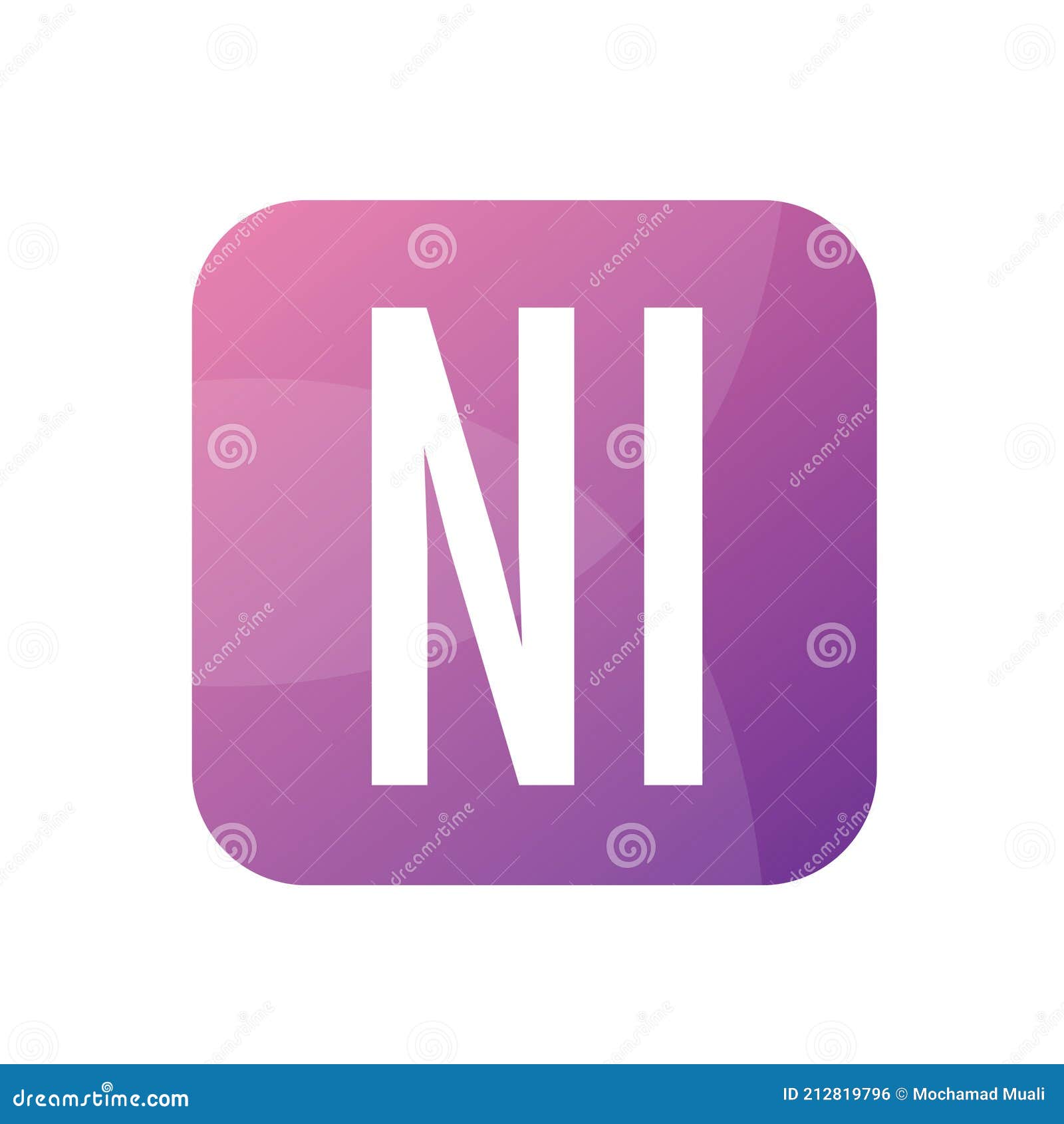 NI Letter Logo Design with Simple Style Stock Vector - Illustration of ...