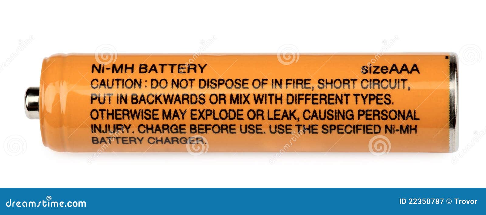 Rechargeable Battery On Blue Background. Positive And Negative ...