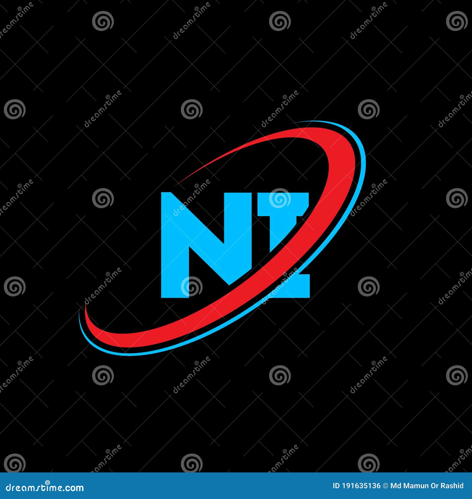 NI N I Letter Logo Design. Initial Letter NI Linked Circle Uppercase ...