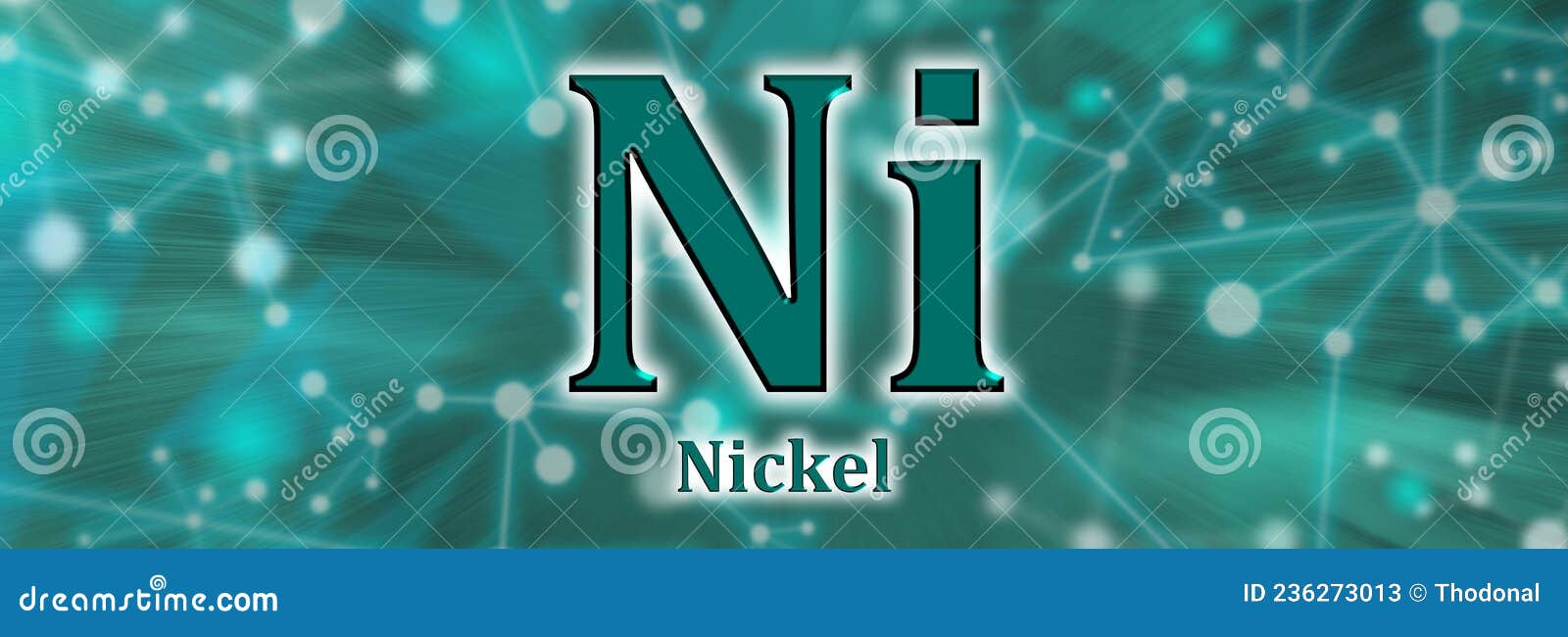 Ni Symbol. Nickel Chemical Element Stock Illustration - Illustration of ...