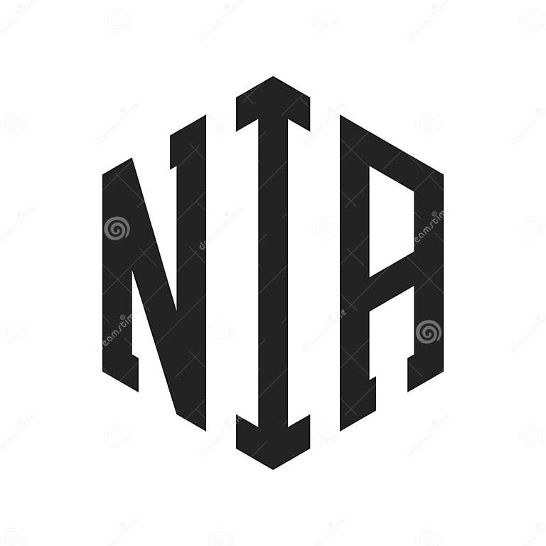 NIA Logo Design. Initial Letter NIA Monogram Logo Using Hexagon Shape ...