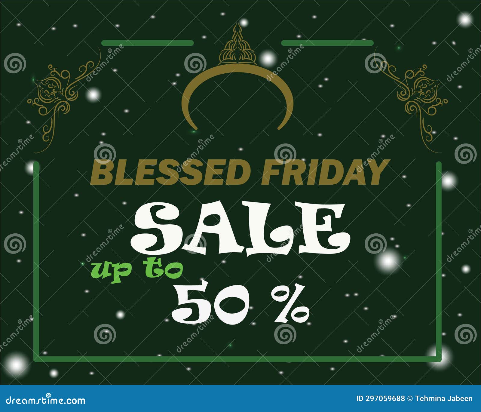 Blessed Friday Sale stock vector. Illustration of gold - 297059688