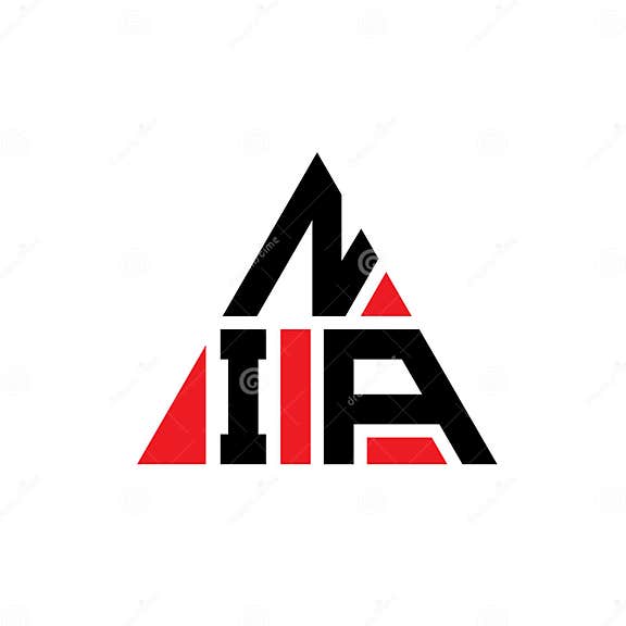 NIA Triangle Letter Logo Design with Triangle Shape. NIA Triangle Logo ...