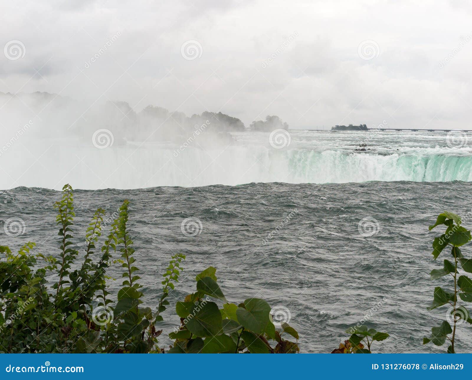 Niagara Falls from Above the Falls Stock Photo - Image of river, falls ...