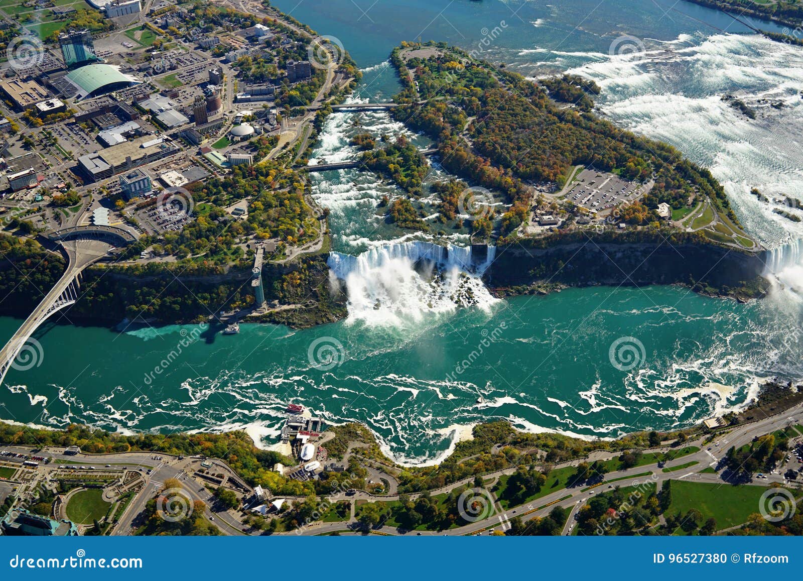 Niagara Falls Aerial View stock photo. Image of beautiful - 96527380