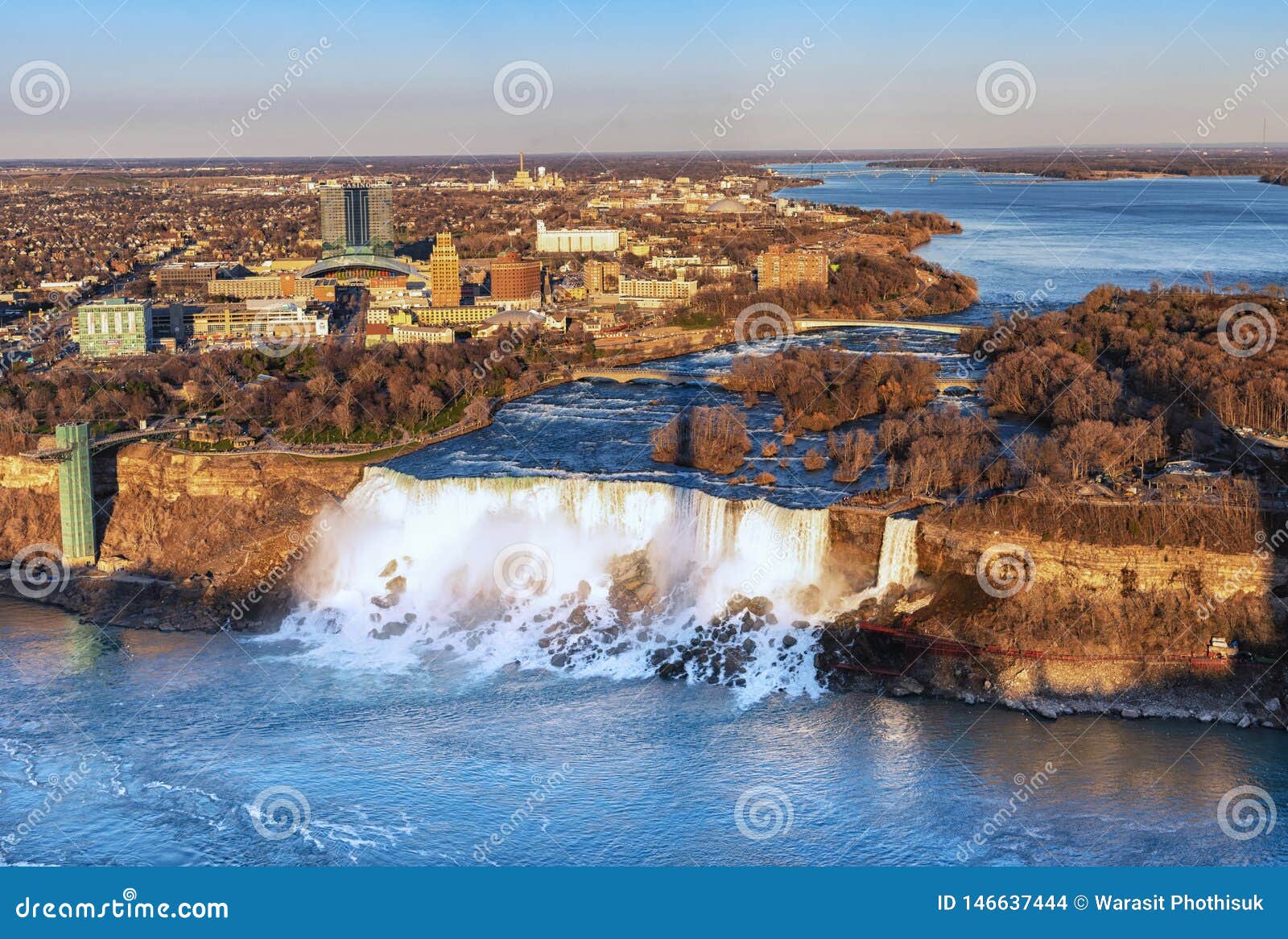 Niagara Falls Aerial View Canadian Editorial Stock Image - Image of ...