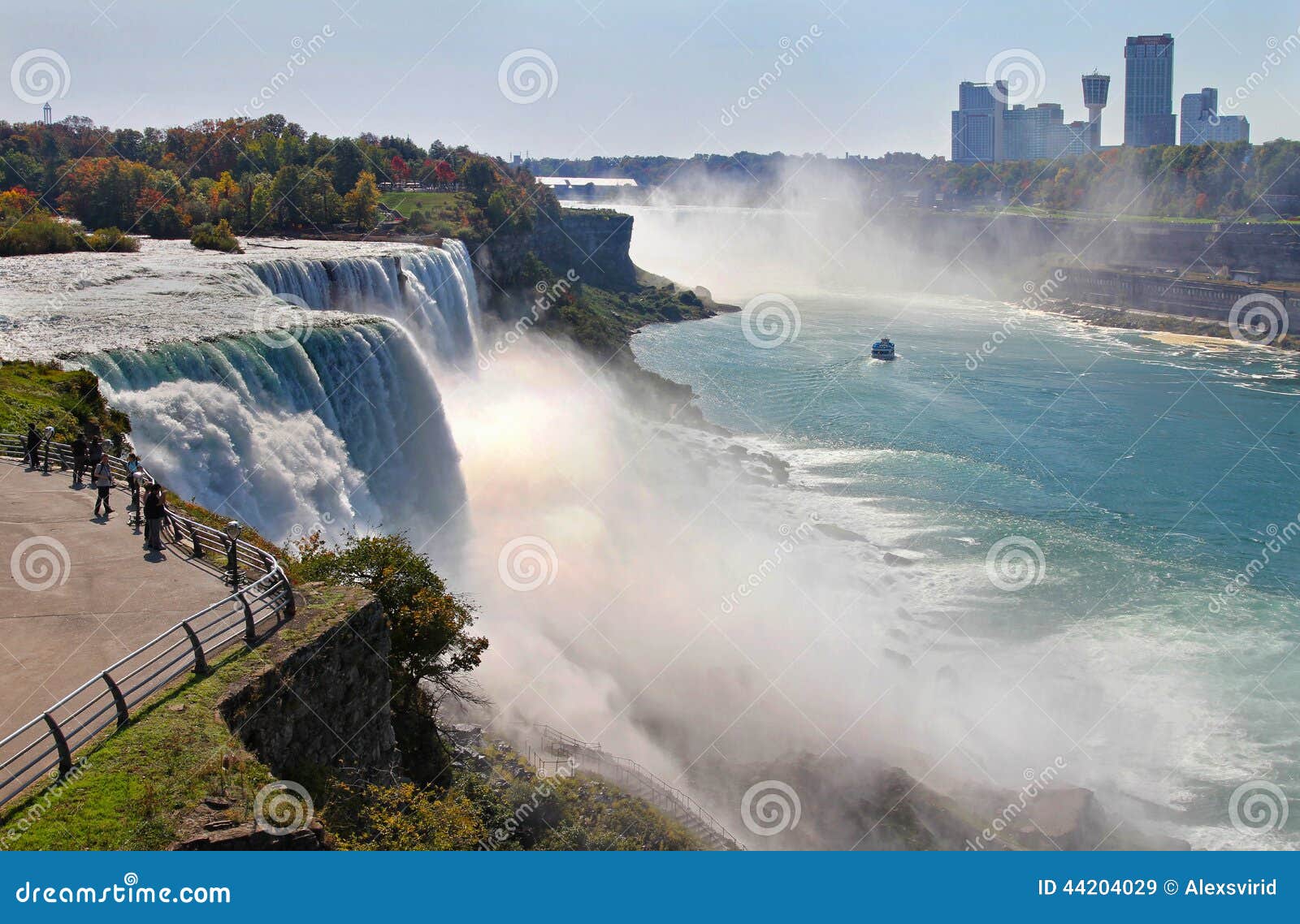 Niagara Falls in autumn stock image. Image of flow, park - 44204029