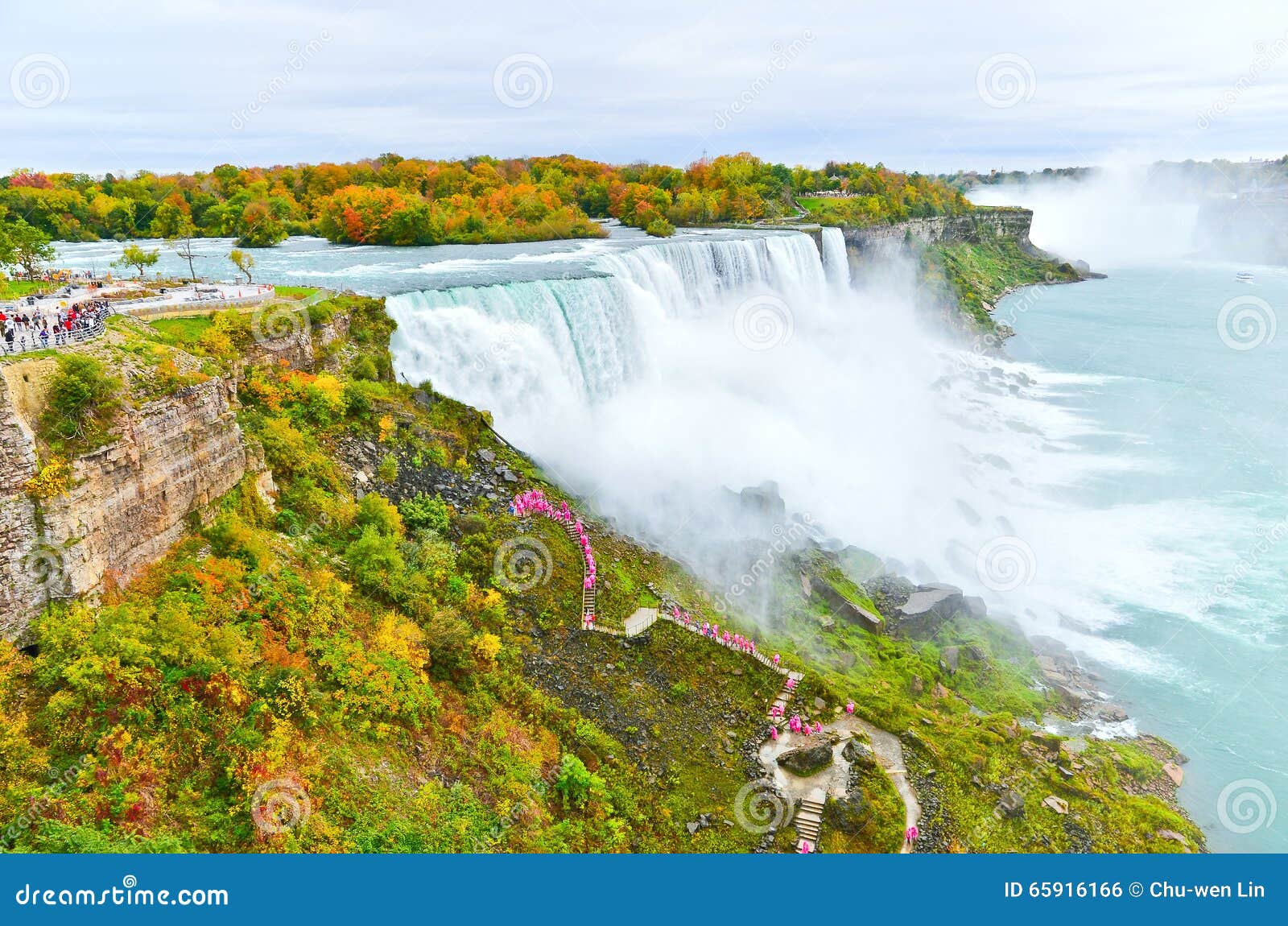 Niagara Falls in autumn stock photo. Image of fall, edge - 65916166