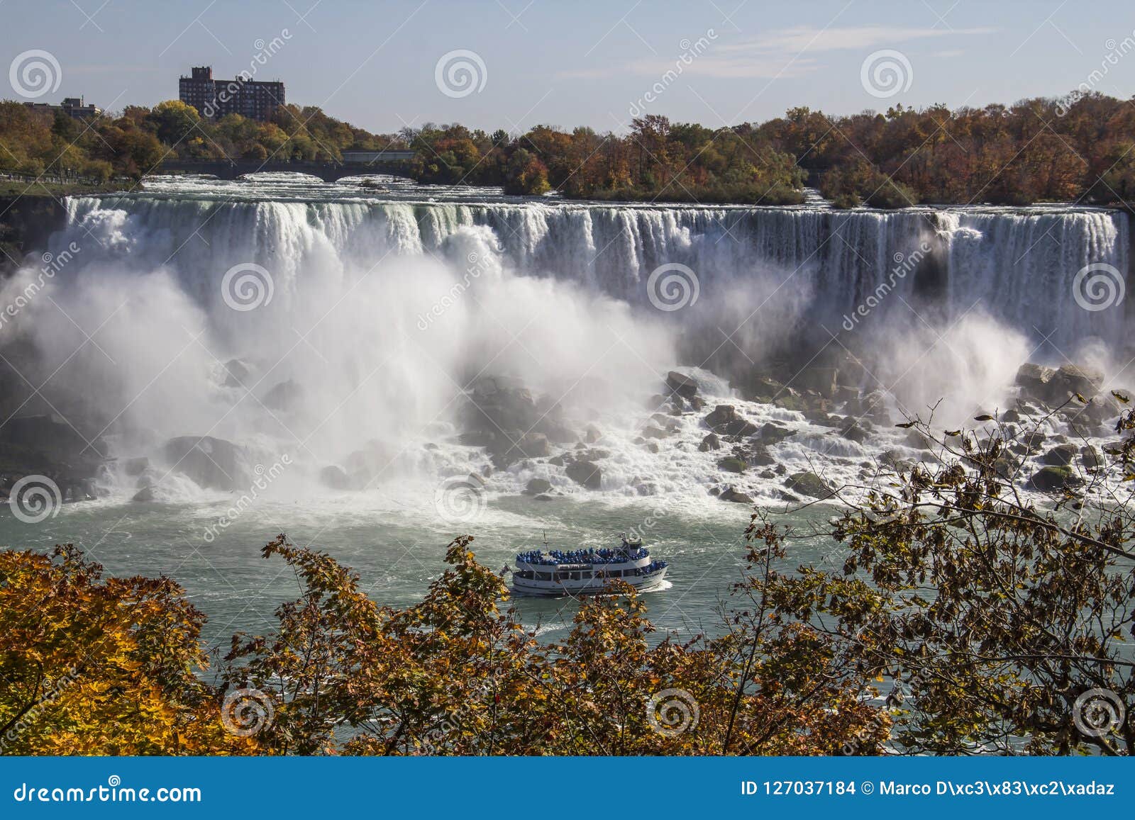 Niagara Falls in autumn stock photo. Image of fall, ontario - 127037184