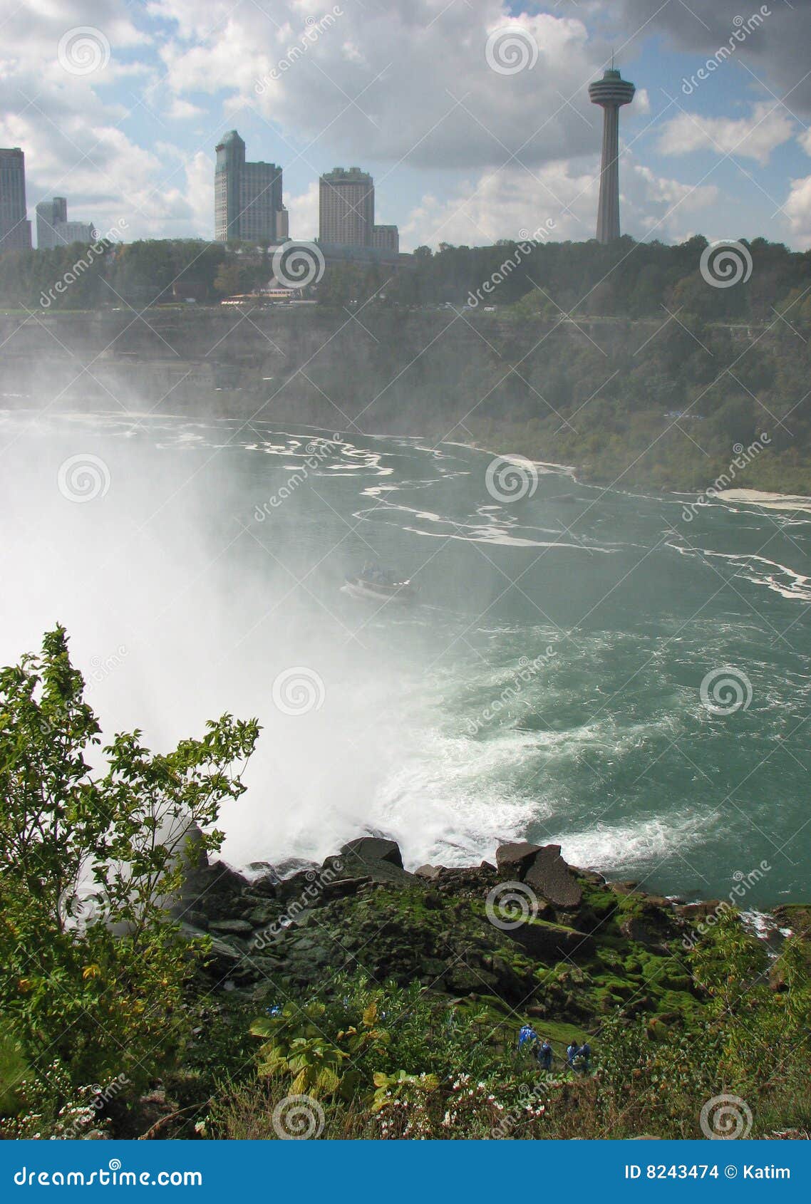 Niagara Falls, Canada, through the Mist Stock Photo - Image of overlook ...