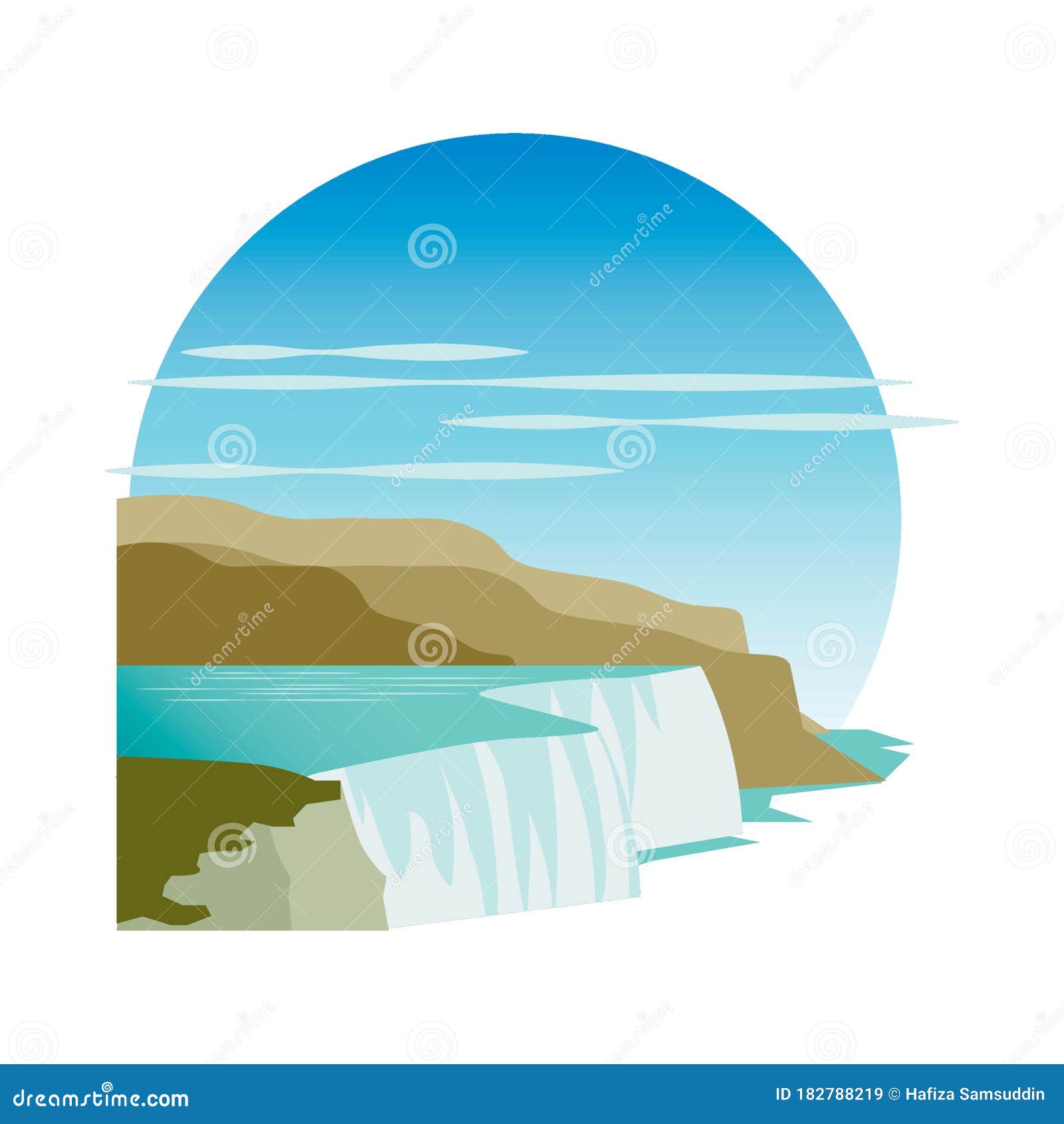 Niagara falls stock vector. Illustration of touristic - 182788219