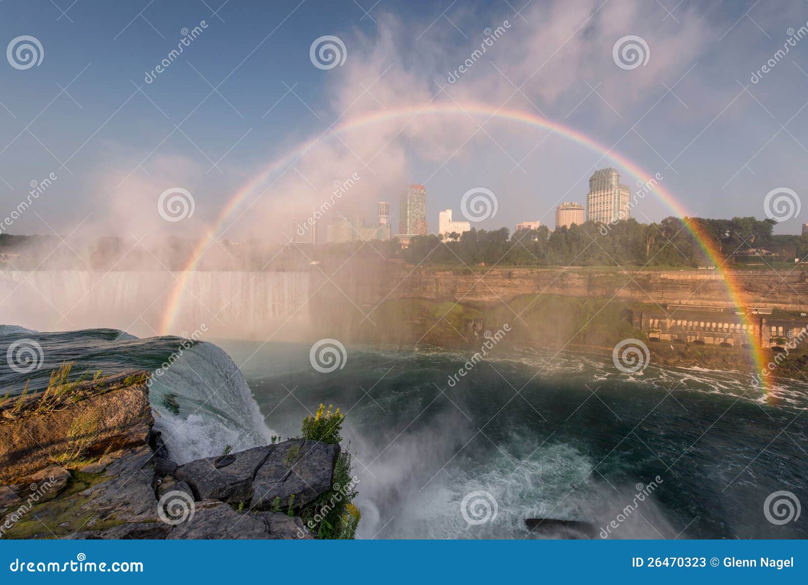 Niagara Falls rainbow stock image. Image of morning, rapids - 26470323