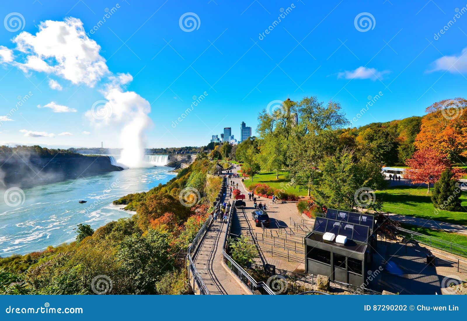 Niagara Falls in a Sunny Day in Autumn in Canada Editorial Photography ...