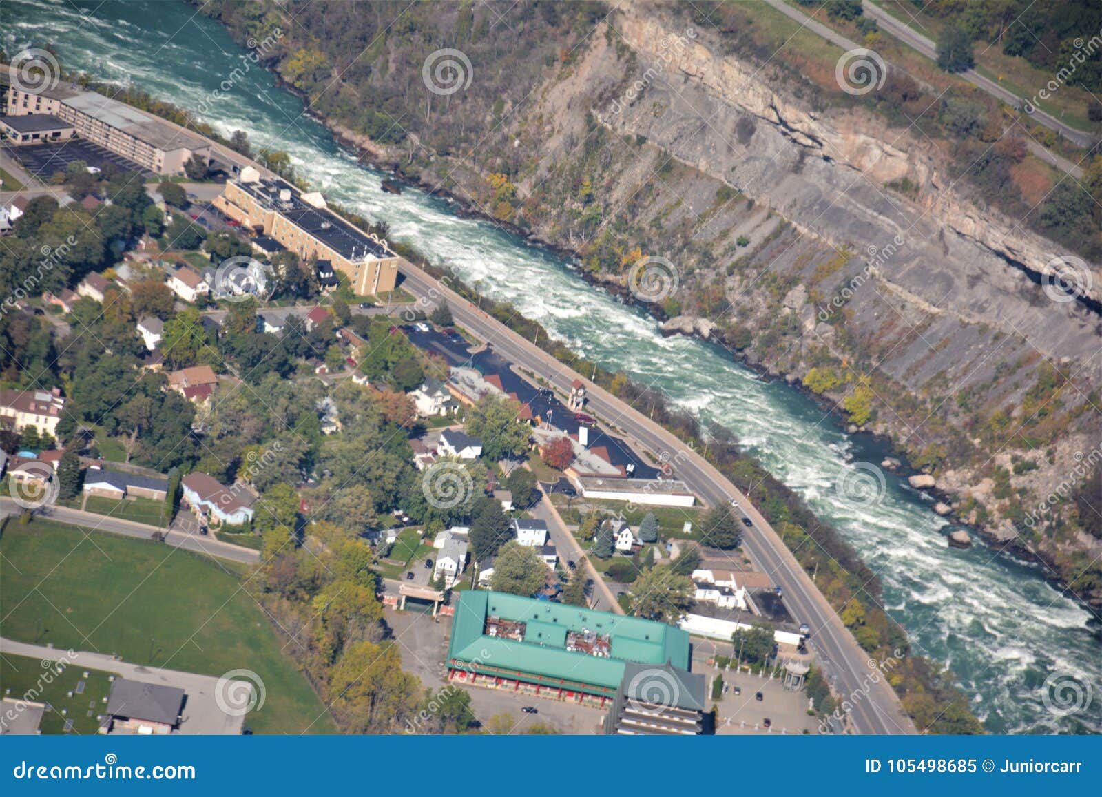 Niagara River Canada US Border Stock Image - Image of bridge, river ...