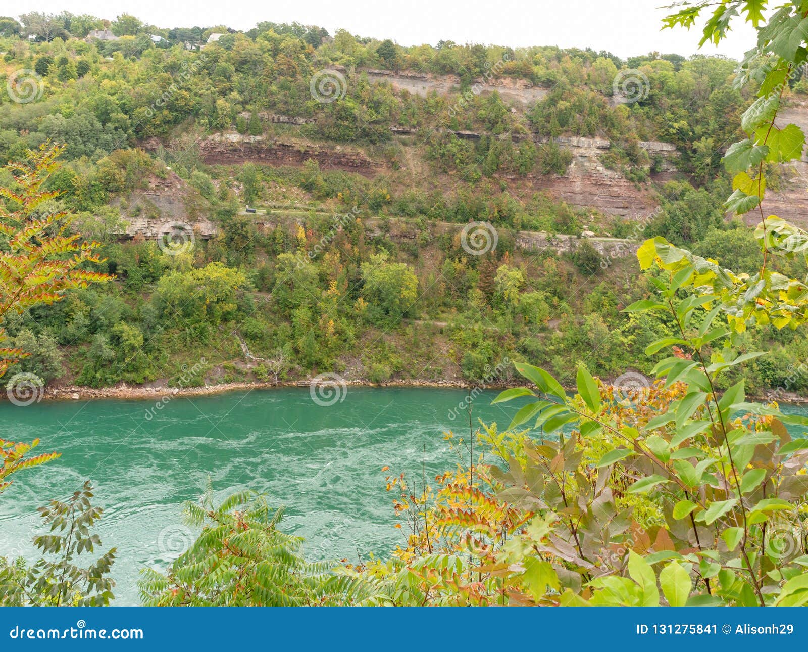 Escarpment And River Valley At Patrimonio In Corsica Royalty-Free Stock ...