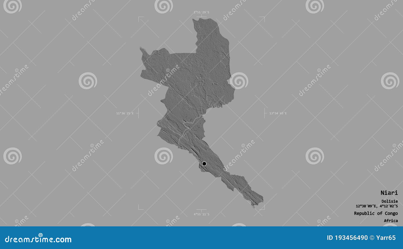 Niari - Republic of Congo. Bounding Box. Bilevel Stock Illustration ...