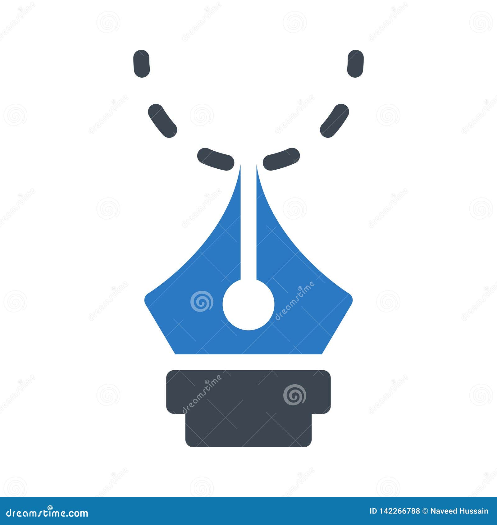 Nib Glyph Color Flat Vector Icon Stock Illustration - Illustration of ...