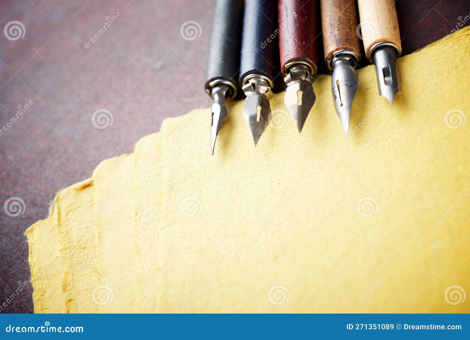 Nib pens close up stock image. Image of style, retro - 271351089