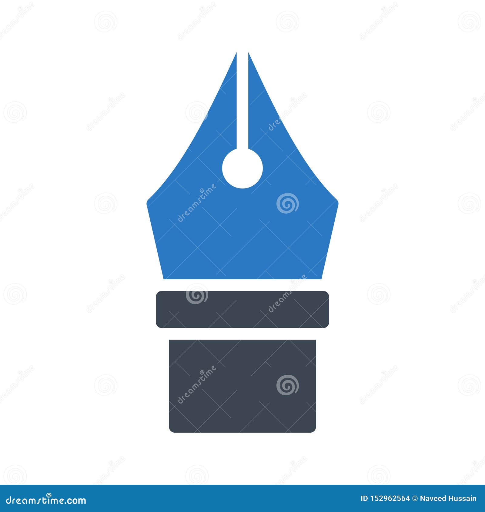 Nib Glyph Colour Vector Icon Stock Illustration - Illustration of ...